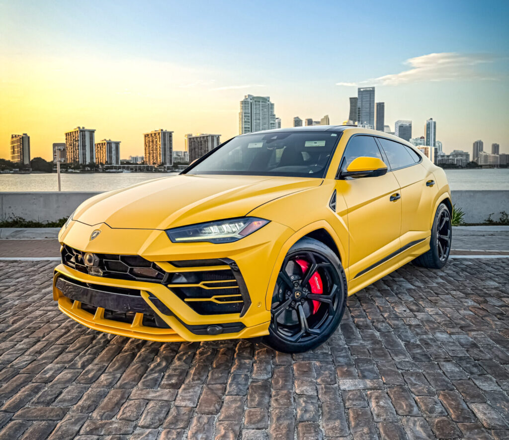 Lamborghini Urus Yellow on Red - Select Exotic Cars | Las Vegas ...